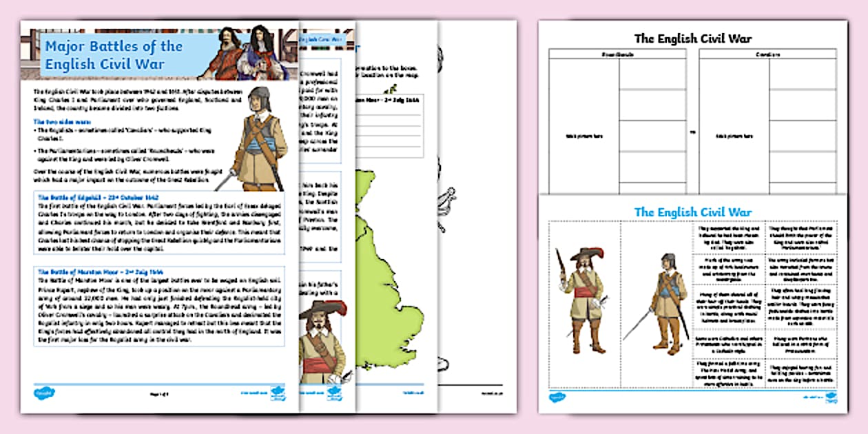 Cursive English Civil War Lesson Plans (PDF) Pack - Twinkl