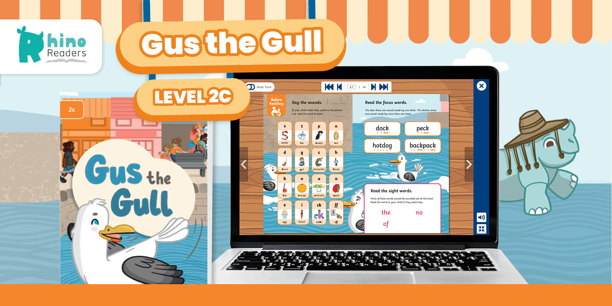 Level 2c Decodable Readers: Gus the Gull