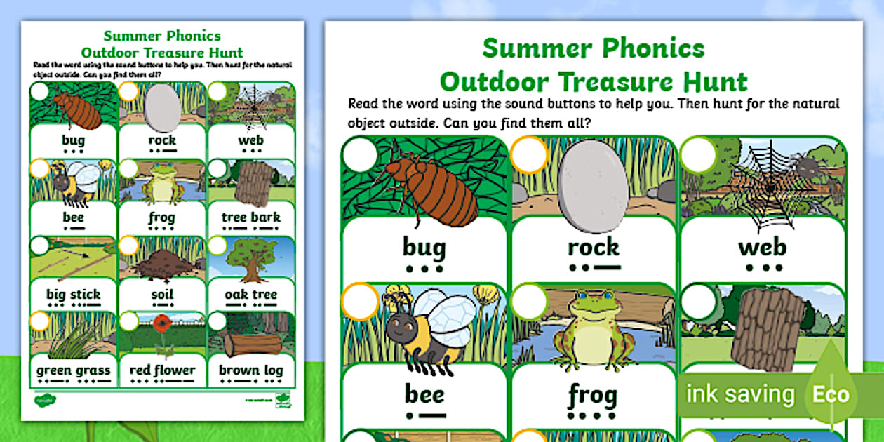 Summer Phonics Outdoor Treasure Hunt - Twinkl