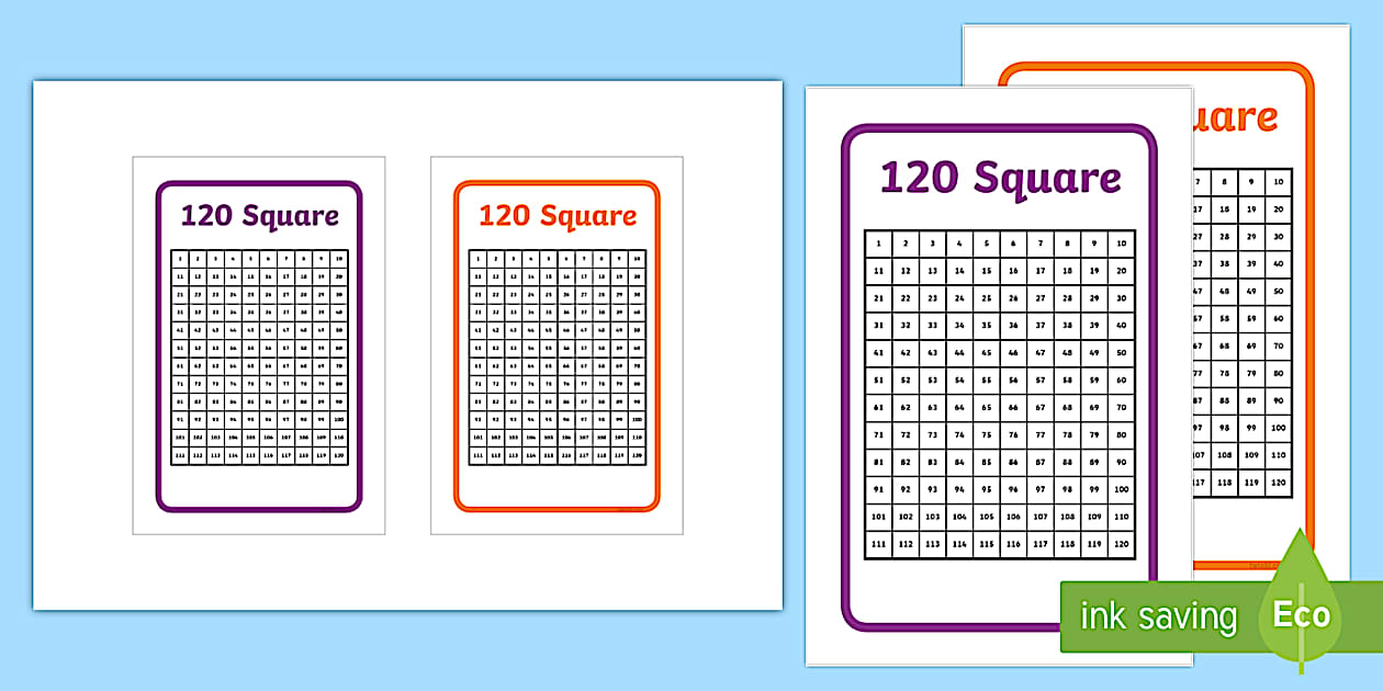 NSW 120 Number Square IKEA Tolsby/Fiestad Frame - Twinkl