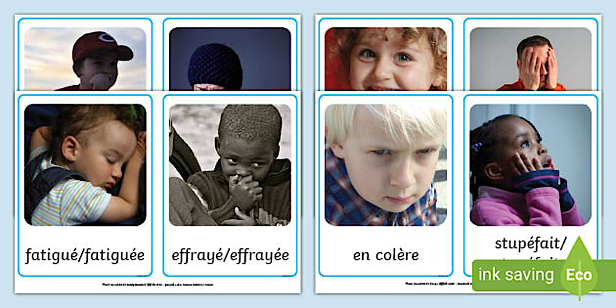 Photos d'affichage : Les émotions, les sensations et les sentiments