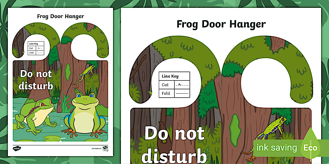 Frog Door Hanger (teacher made) - Twinkl