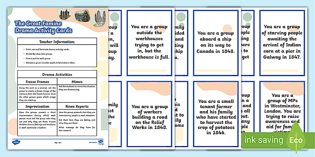 The Great Famine (Drama Activities) (teacher made) - Twinkl