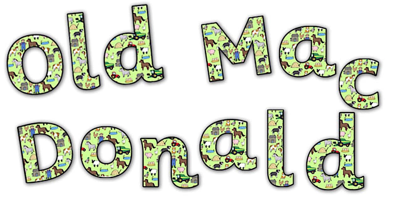'Old MacDonald' Display Lettering