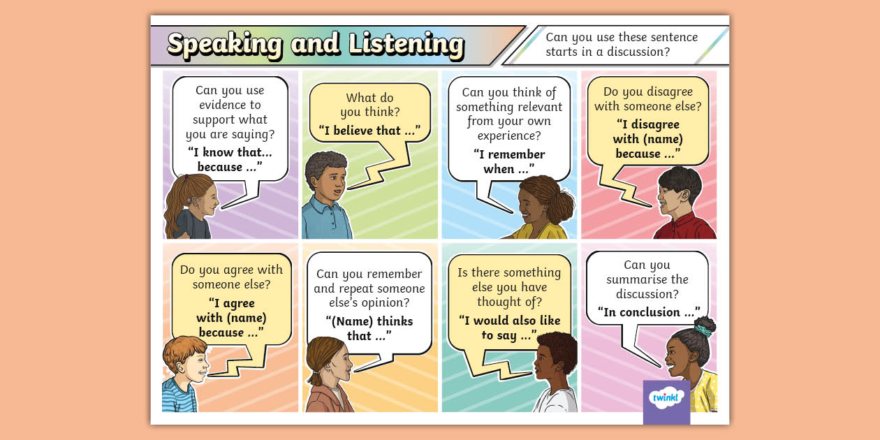 Speaking Frames KS2 Poster | Speaking and Listening | Twinkl