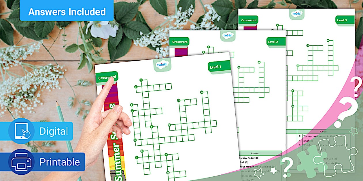 Summer Solstice Crossword | All Levels (teacher made)