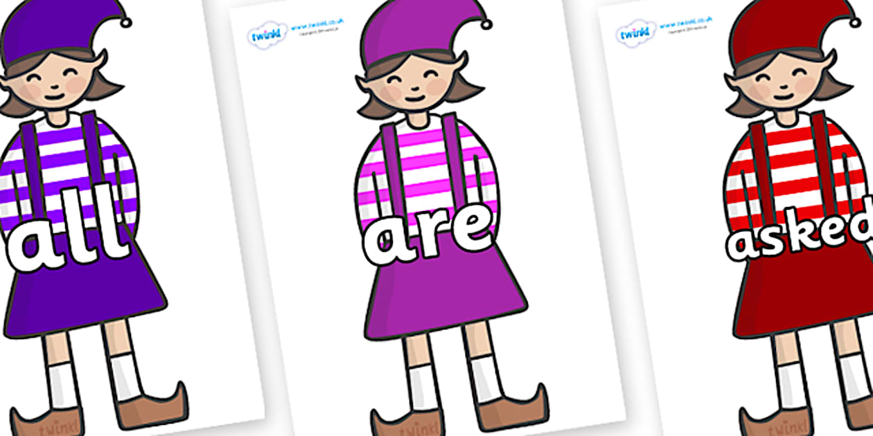 Tricky Words on Elf (Girl) (Teacher-Made) - Twinkl