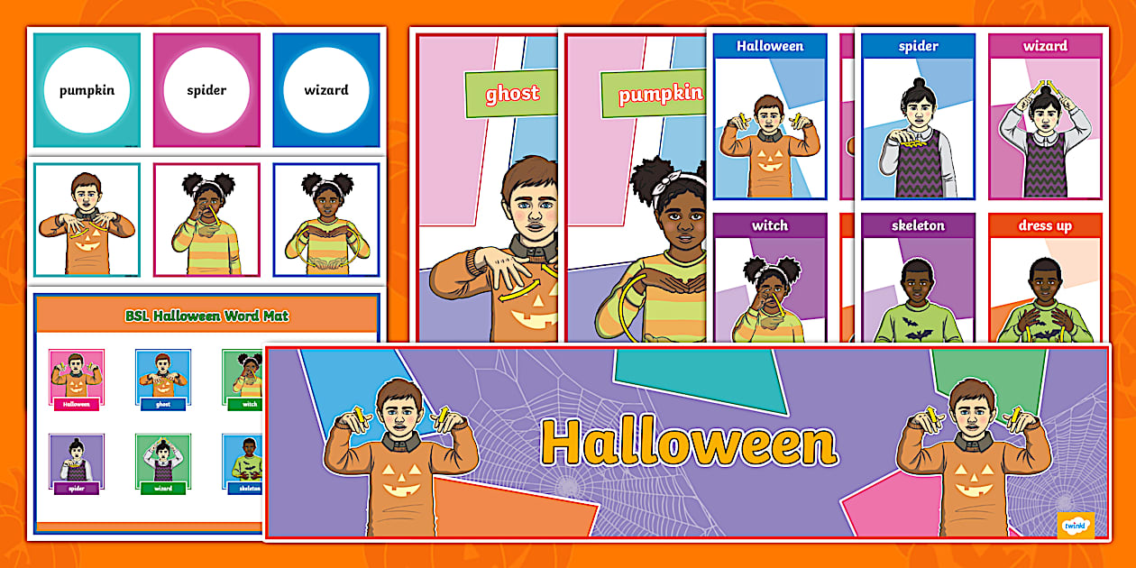 BSL Halloween Resource Pack (teacher made) - Twinkl