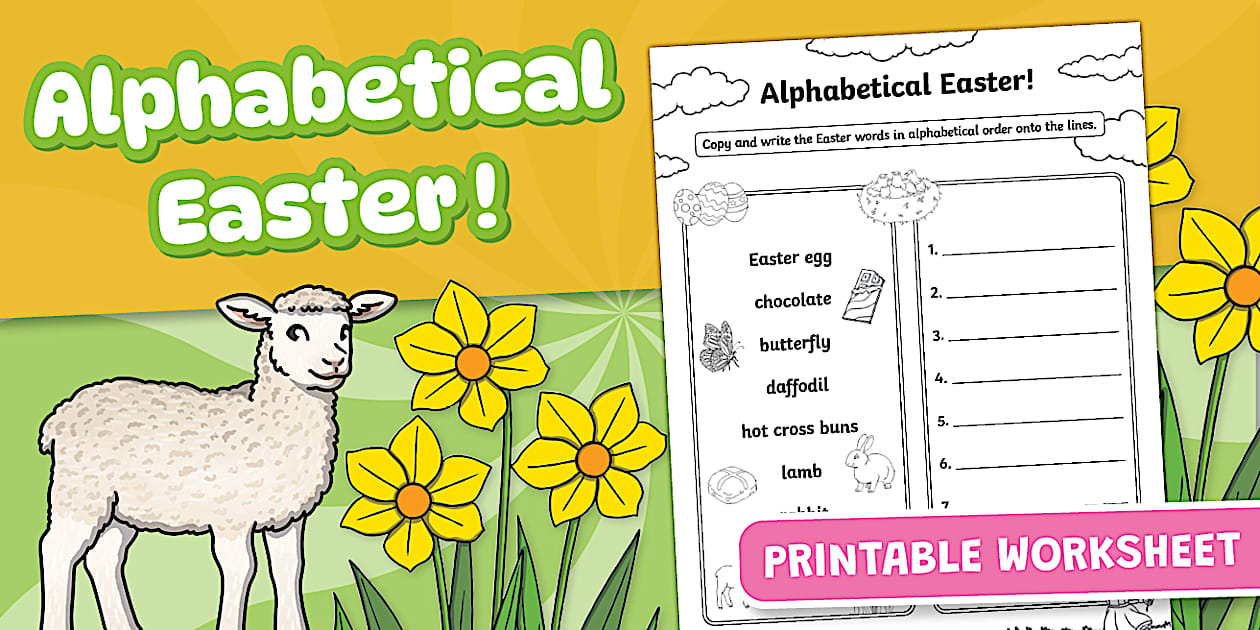 Easter Alphabet Ordering Worksheet