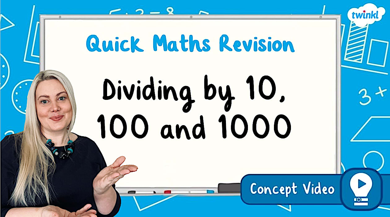 👉 Dividing by 10, 100 and 1000 | KS2 Maths Concept Video