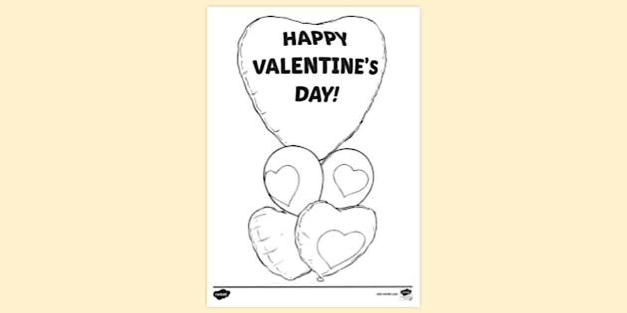 Printable Valentine Card to Colour | Twinkl (teacher made)
