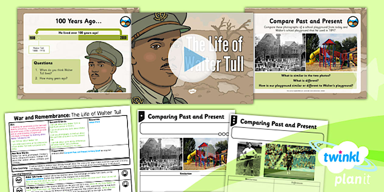 History: War and Remembrance: The Life of Walter Tull KS1 Lesson Pack 1