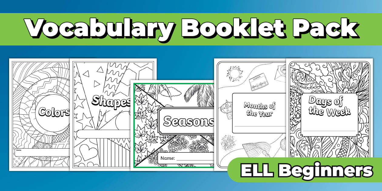 Themed Vocabulary Booklet Pack for ELL Newcomers