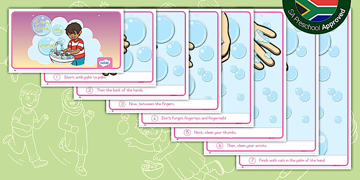 Handwashing Steps For Preschoolers - Twinkl ZA - Twinkl