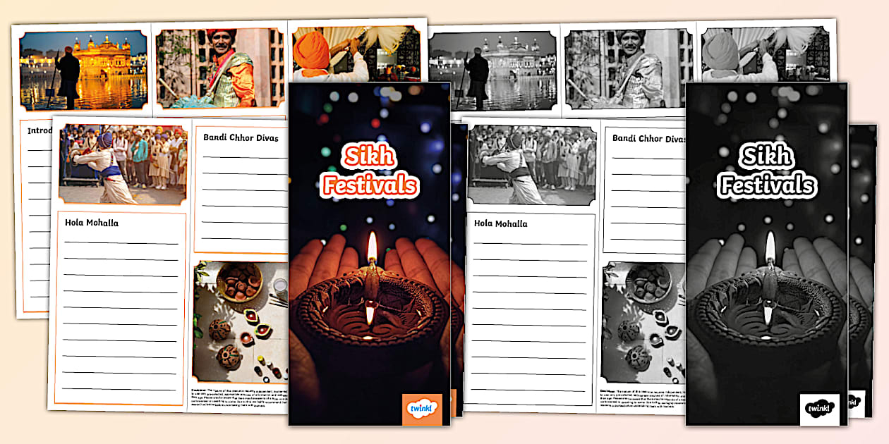 Sikh Festivals Leaflet Template (teacher made) - Twinkl