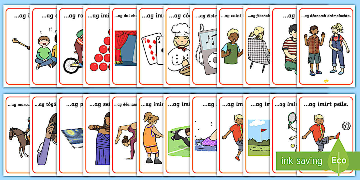 Caitheamh Aimsire Flashcards | Acmhainní Gaeilge | Twinkl