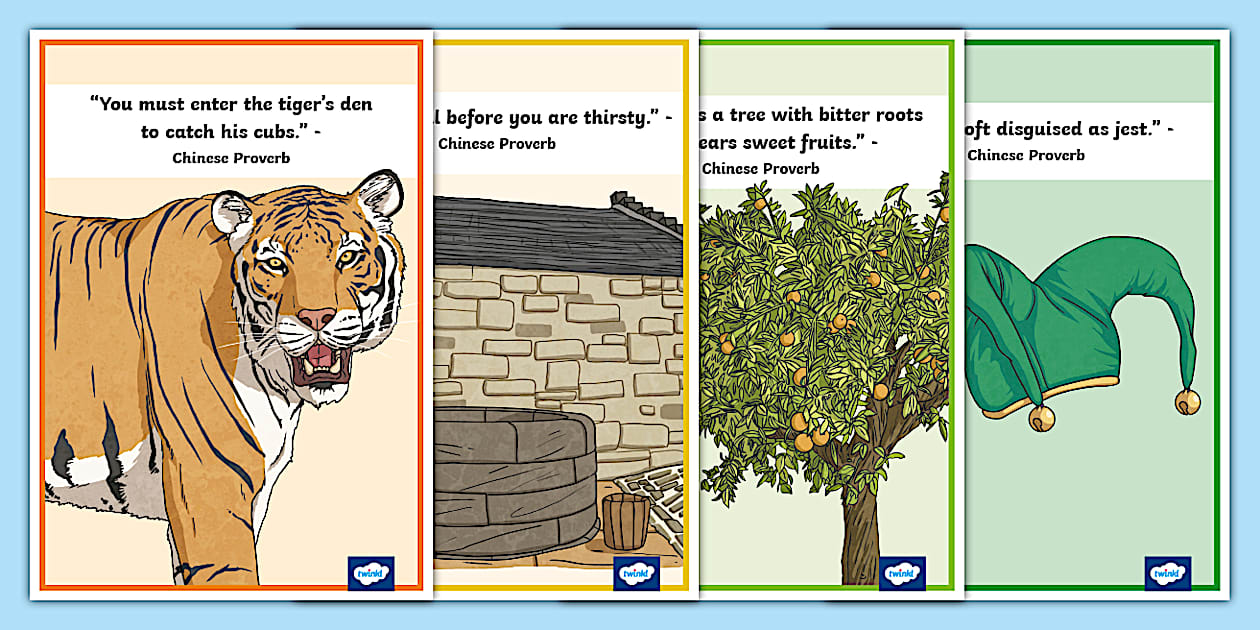 Chinese Proverbs and Quotes about Life Display Poster Pack