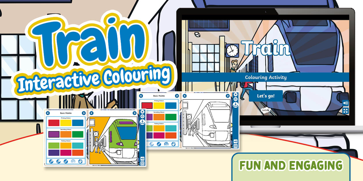 * NEW * Foundation Phase Life Skills - Train - Interactive Colouring (CAPS