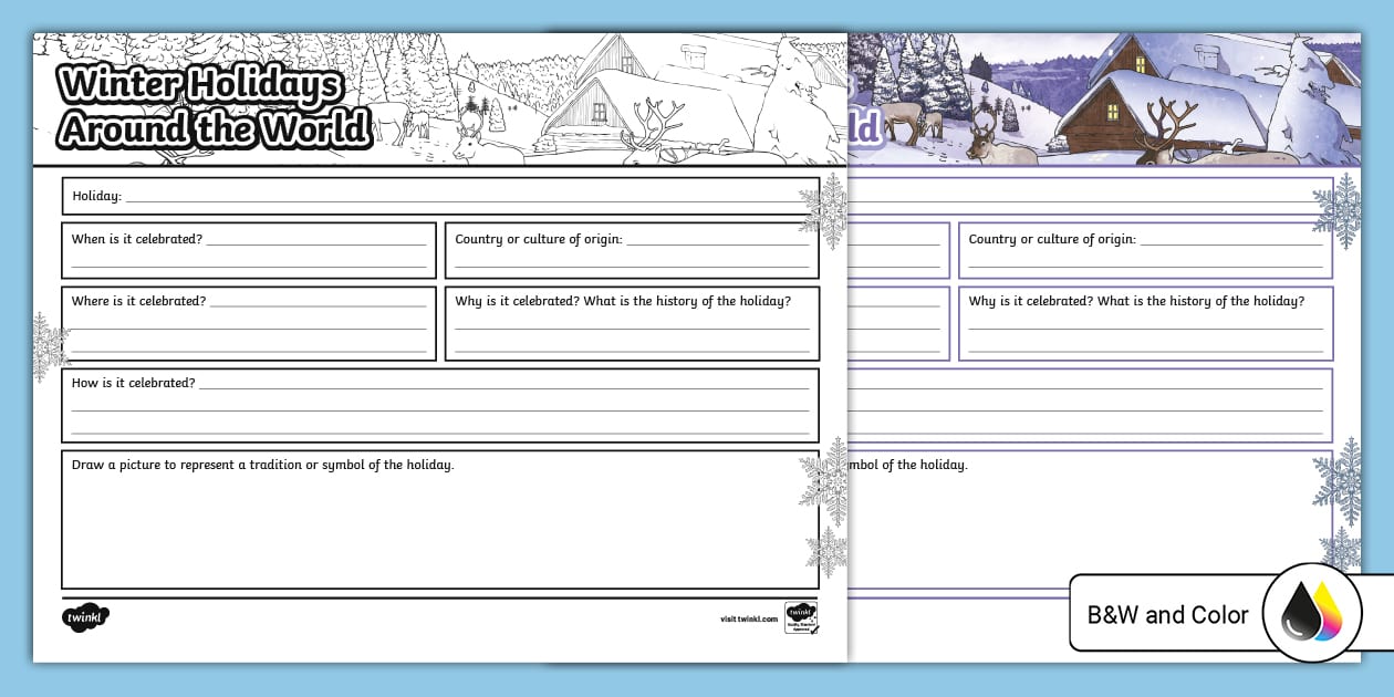 Holidays Around the World Worksheets | Twinkl USA - Twinkl