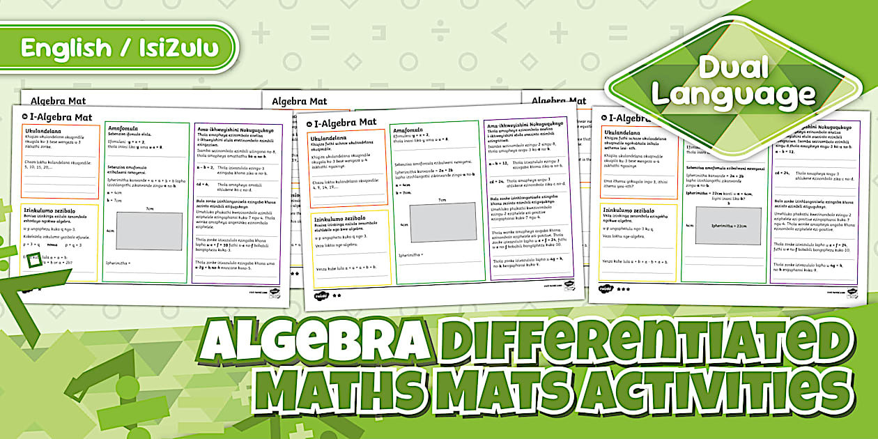 Algebra Differentiated Maths Mats - Primary Resource