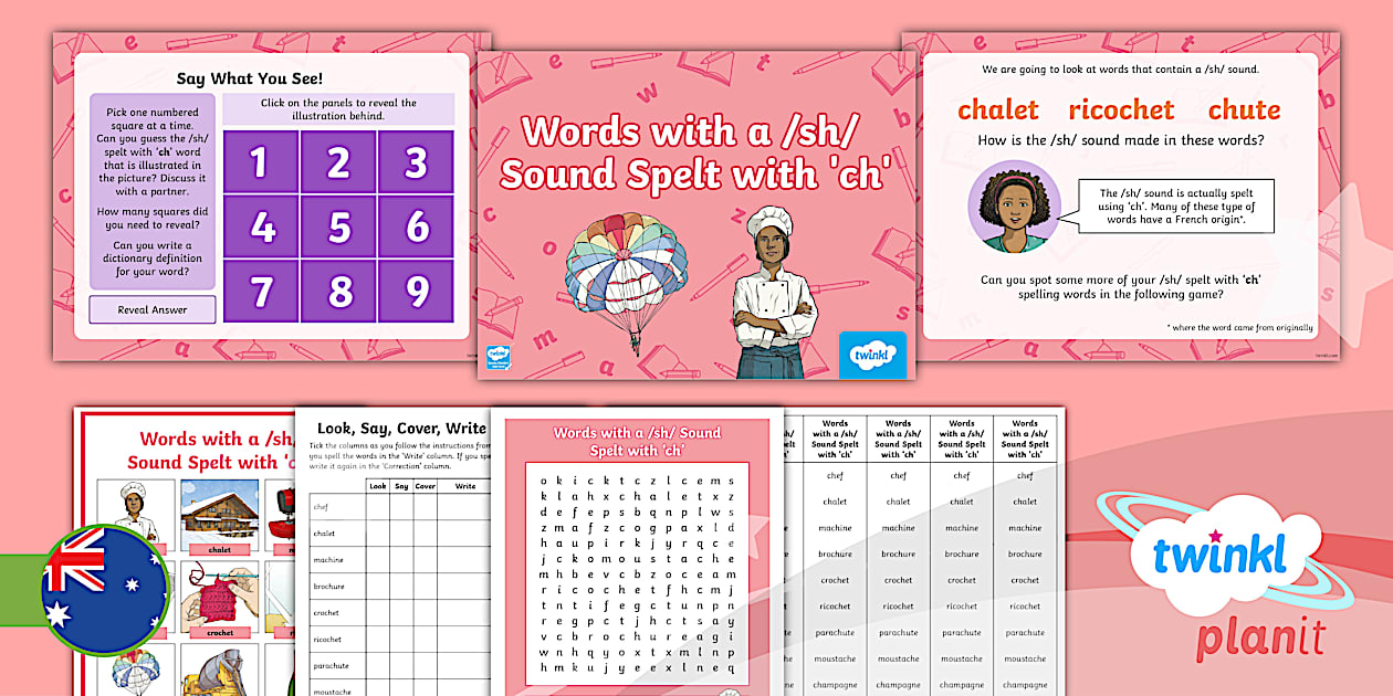 Year 3 Spelling: Words with a /sh/ Sound Spelt with 'ch'