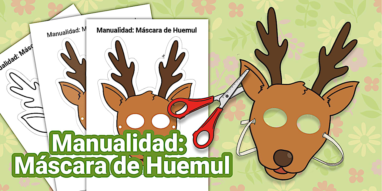 Manualidad | Máscara Huemul | Preescolar | Huemul - Twinkl