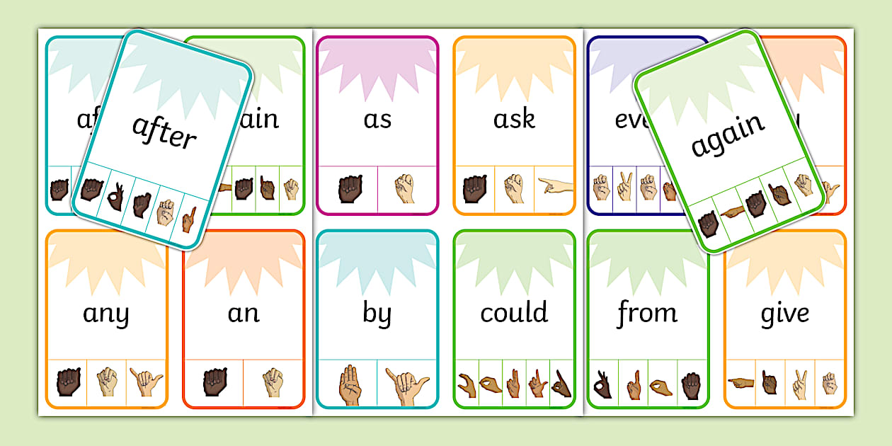 Dolch Sight Words with Fingerspelling: Foundation Phase Flashcards