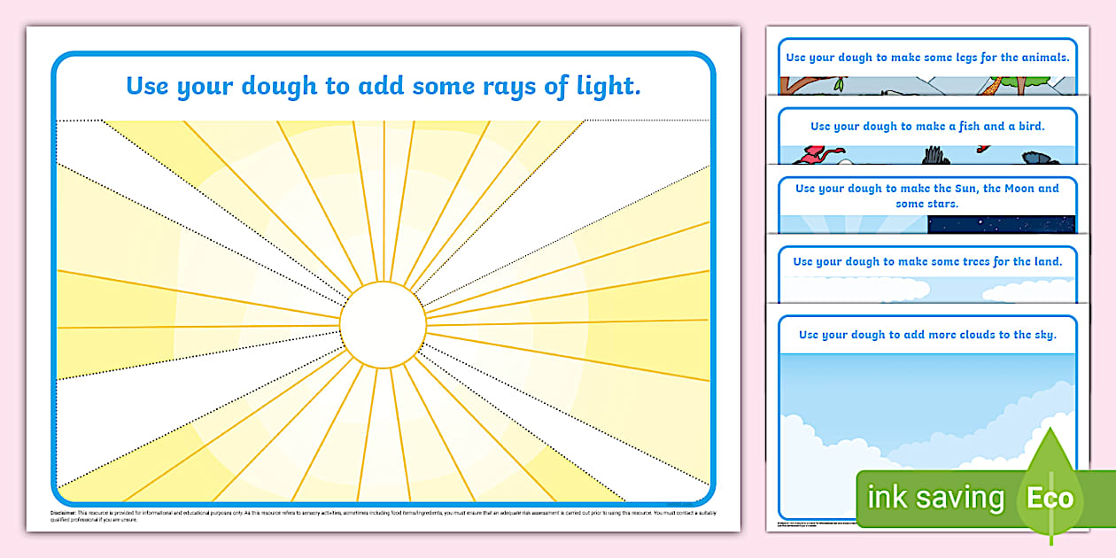 The Christian Creation Story Modelling Dough Mats - Twinkl