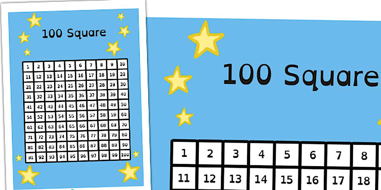 100 Square Dyslexia | Printable 100 Square Grid PDF - Twinkl
