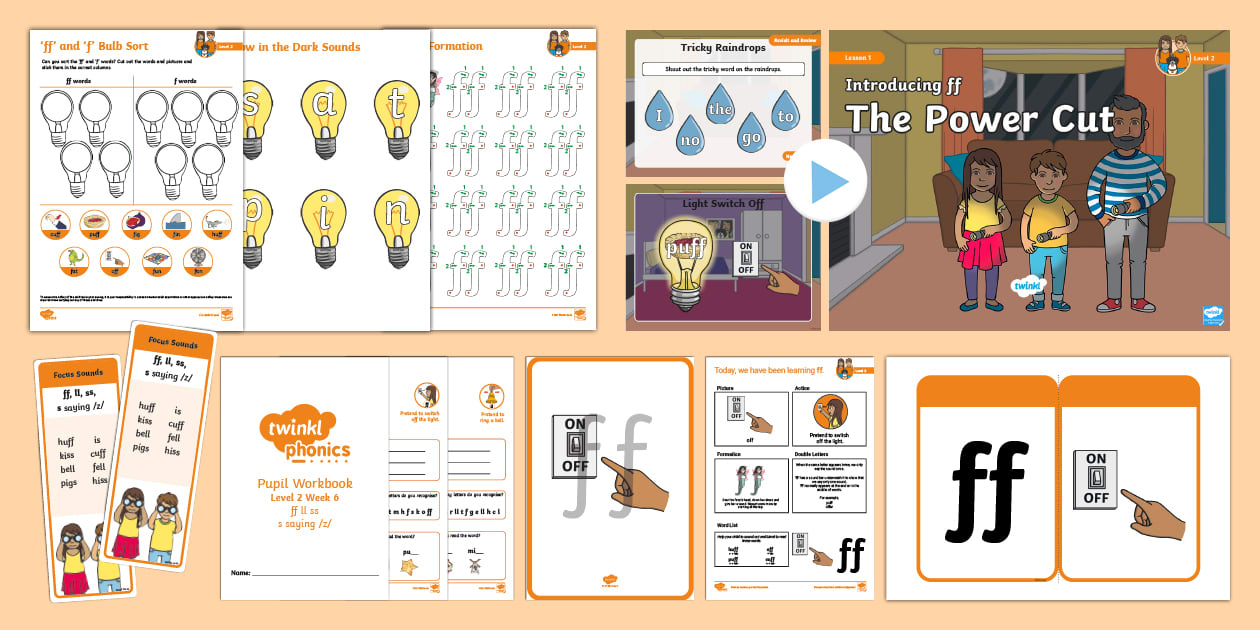 Twinkl Phonics Level 2 Week 6 Lesson 1 'ff' (teacher made)