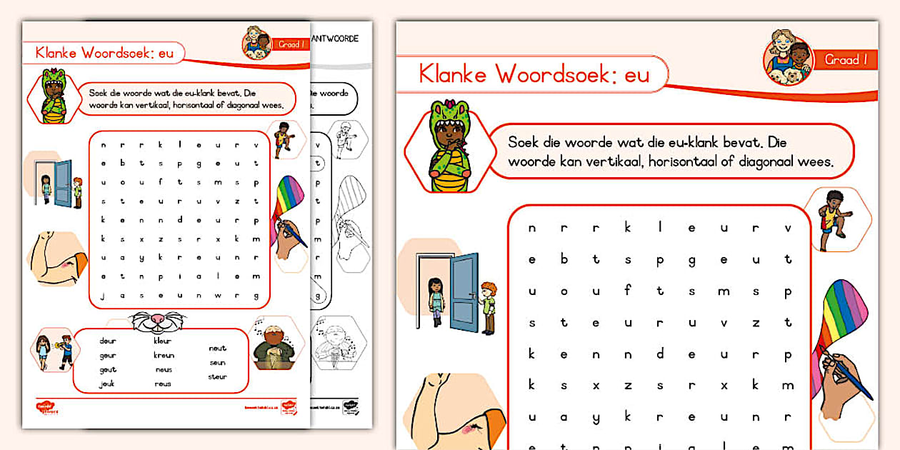 Graad 1 Klanke Woordsoek eu