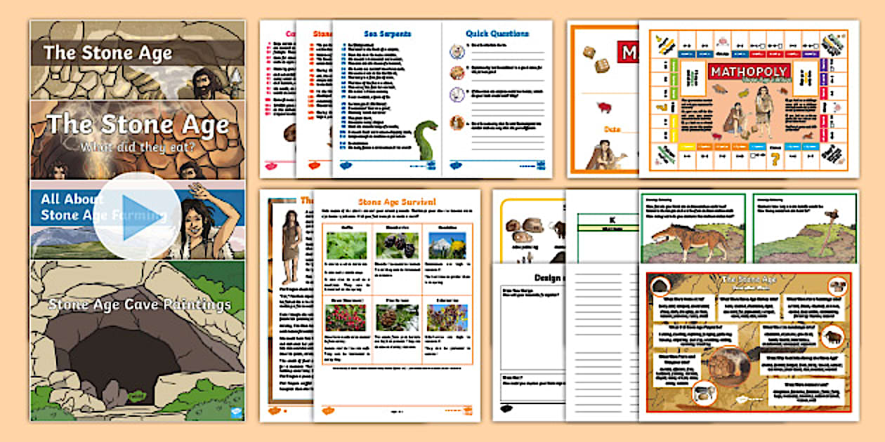 KS2 Stone Age Activity Pack - Teaching Resources