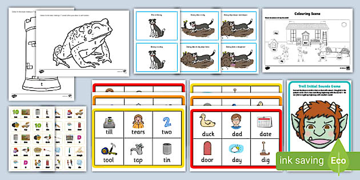 t and d Sounds Pack (teacher made) - Twinkl