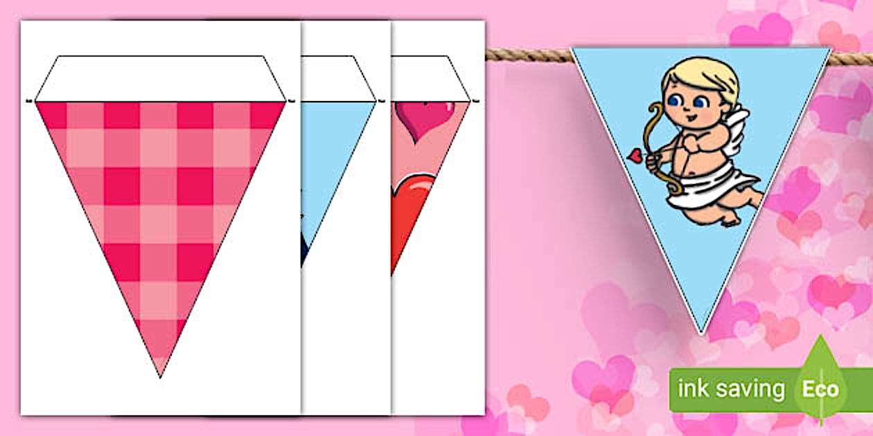 Valentine's Day Bunting | Valentine's Day Display - Twinkl