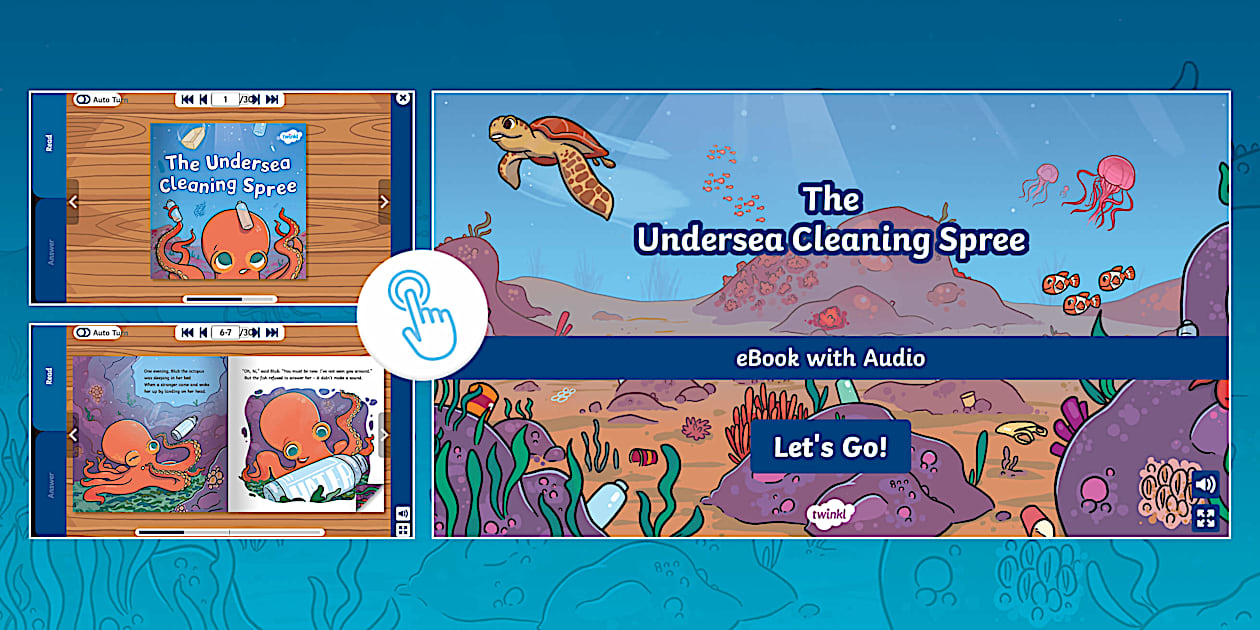 The Undersea Cleaning Spree eBook with Audio