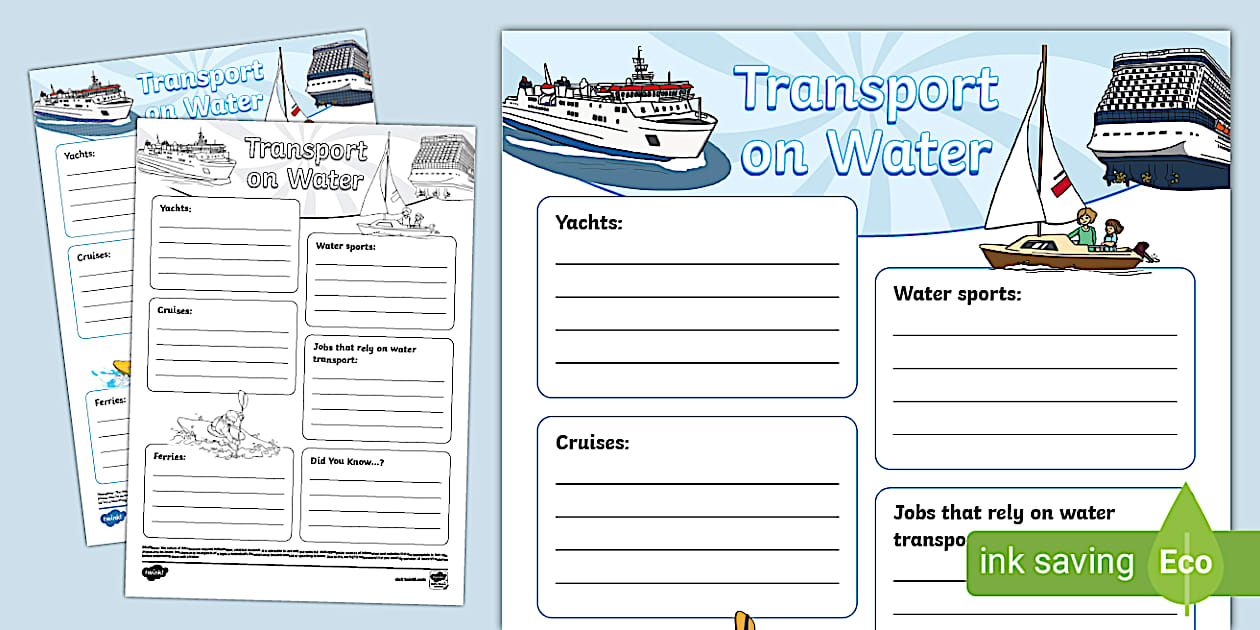 Transport on Water Fact File Template (Teacher-Made)