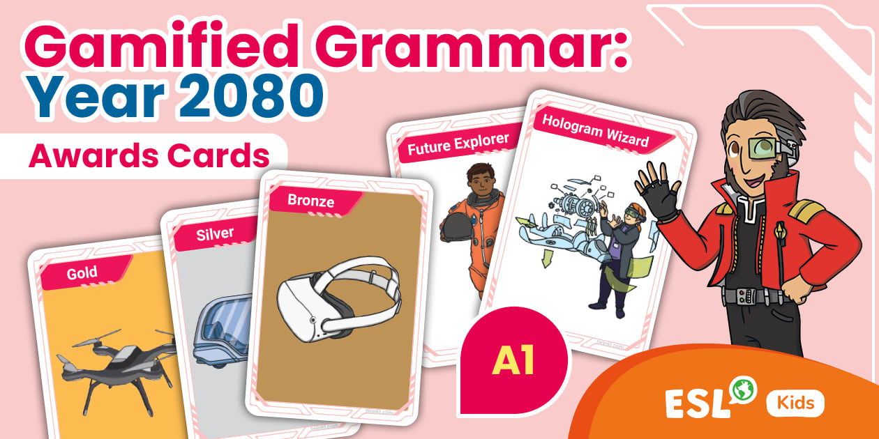 ESL Gamified Grammar: Year 2080 - Awards Cards