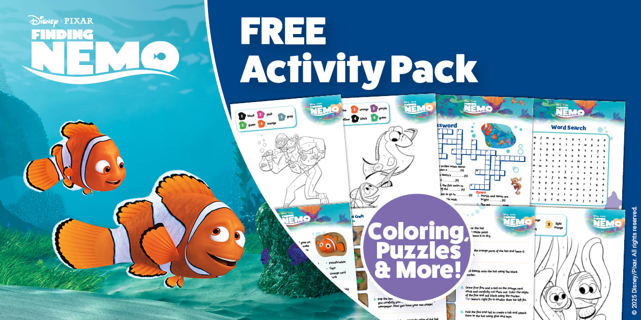 Finding Nemo: FREE Activity Pack for Kids