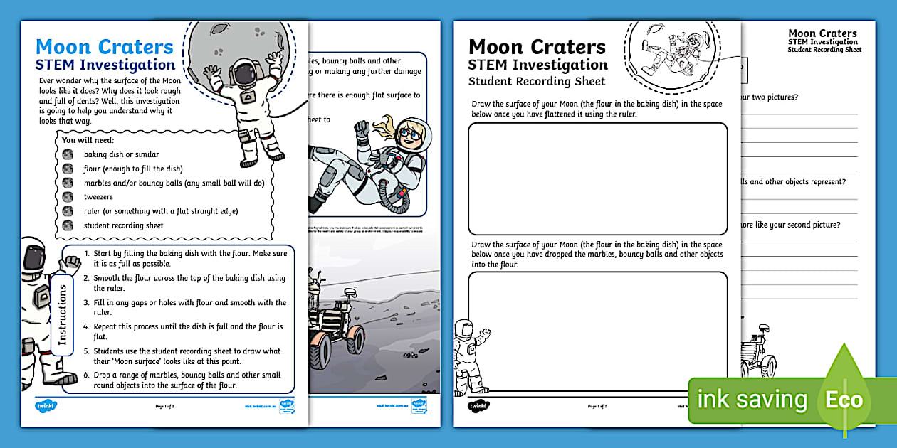 Moon Craters STEM Investigation Ι STEM Space Resources