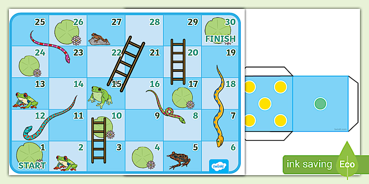 Frogs Snakes and Ladders - Twinkl - KS1 (teacher made)
