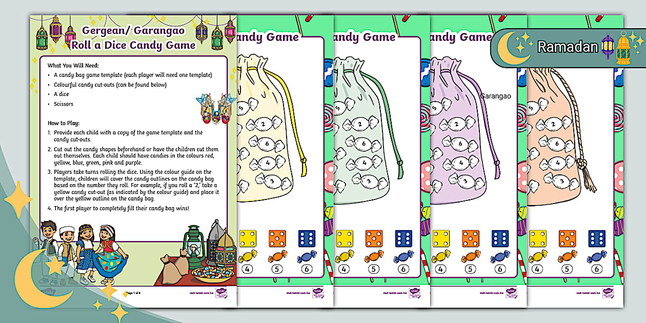 Gergean/Garangao Roll a Dice Candy Game - Kids’ Activities