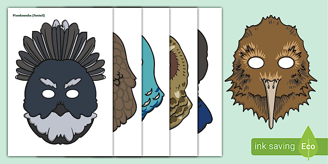 NZ Native Bird Role Play Masks