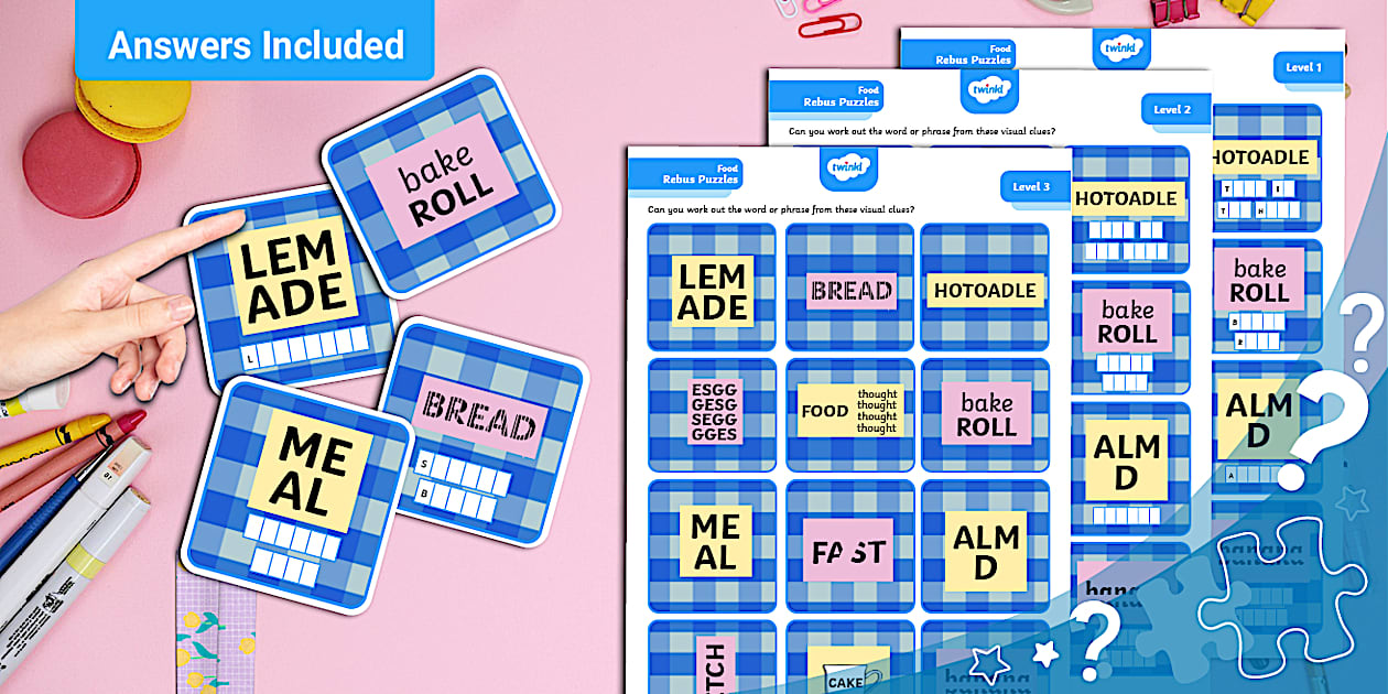 Food-Themed Rebus Puzzles PowerPoint - Twinkl - Kids Puzzles