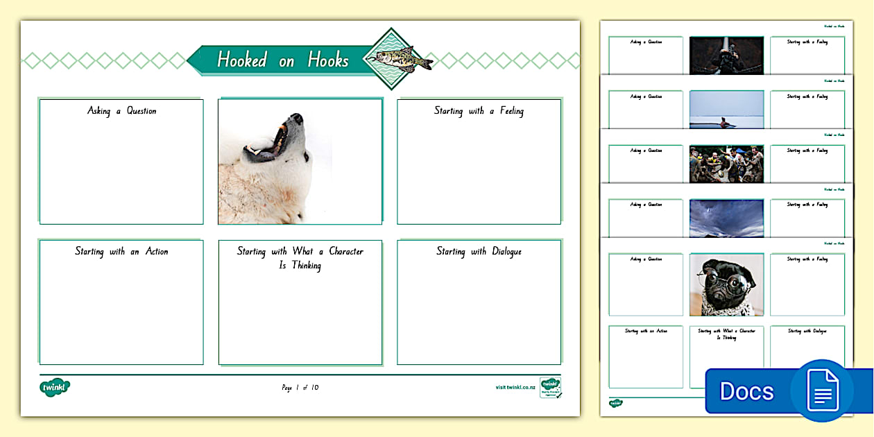 Hooked on Hooks - Activity Sheets (teacher made) - Twinkl