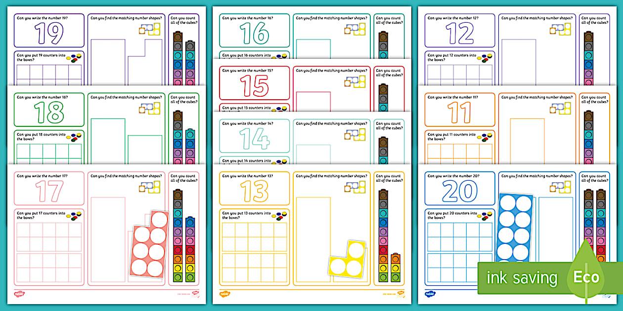 Editable All About Numbers 11-20 Activity Mat Pack - Twinkl