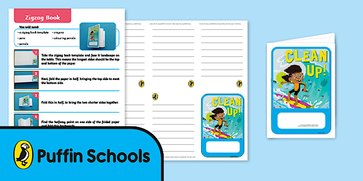 FREE! - Clean Up! Zigzag Booklet (teacher made) - Twinkl