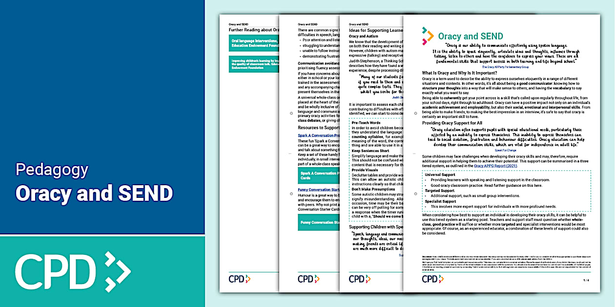 Oracy and SEND (teacher made) - Twinkl