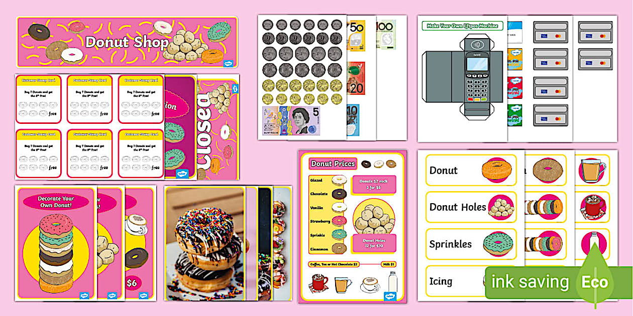 Donut Shop Role Play Pack ৷ Community ৷ Topics ৷ EYLF.