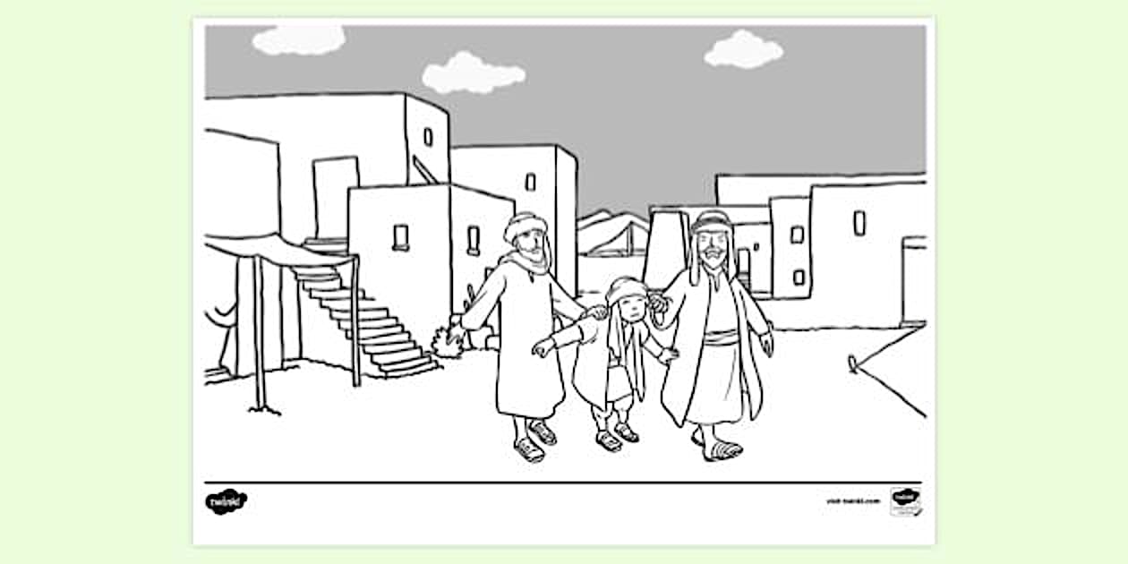 Farmers Leading Boy Colouring Sheet (teacher made) - Twinkl