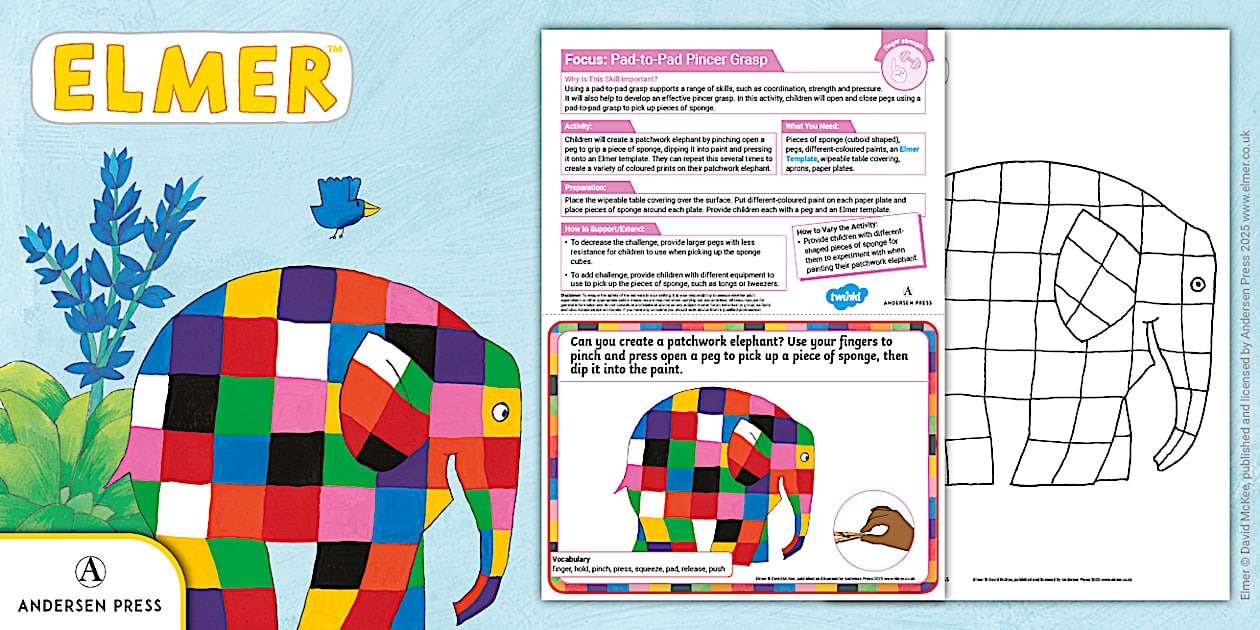 Fine Motor Skills Finger Strength Continuous Provision Activity: Patchwork